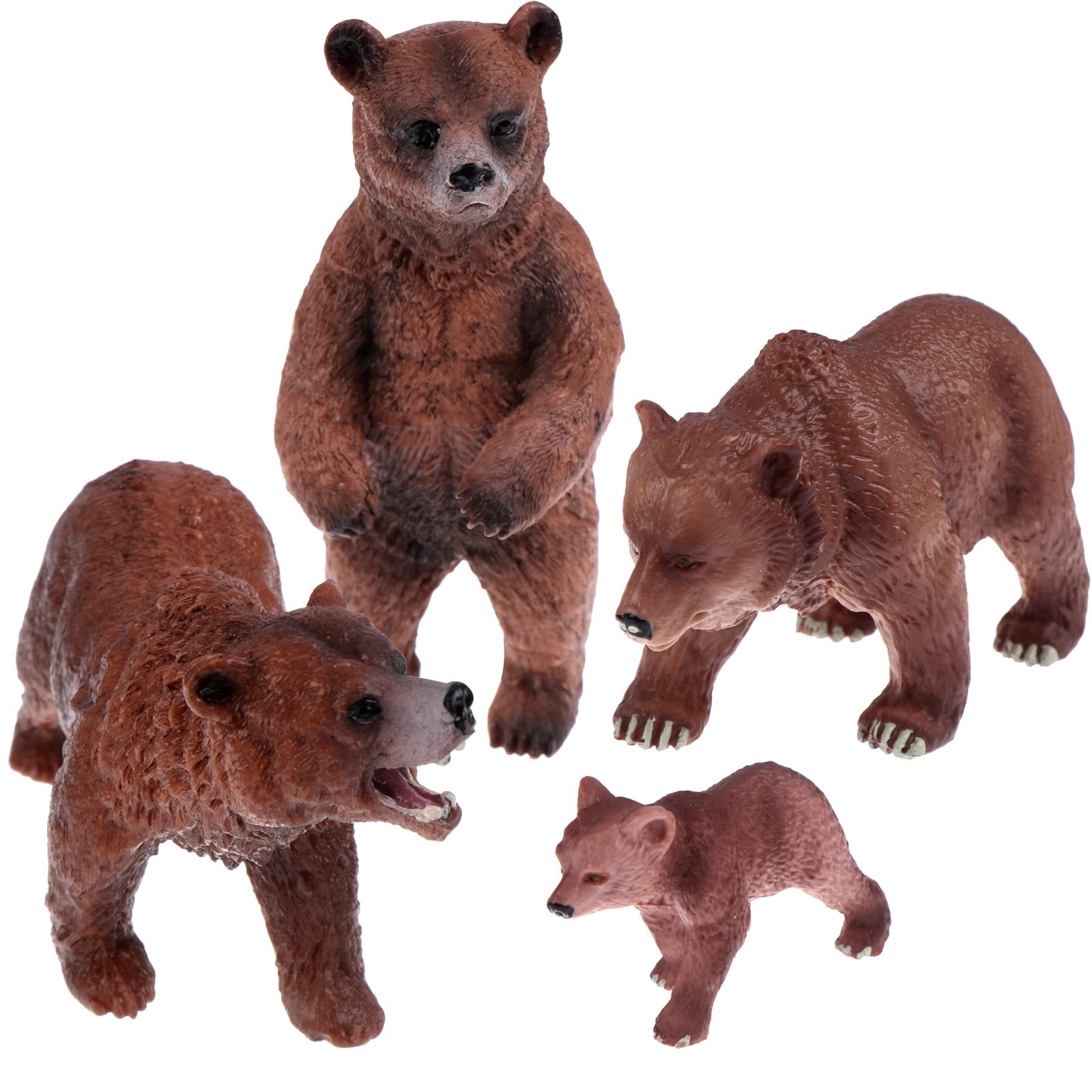 Mua 4 Pack Realistic Bear Figurines Toys Plastic Forest Animal Brown ...