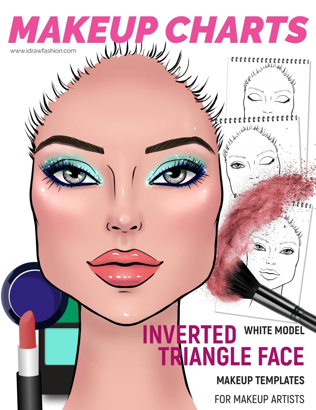 Mua Makeup Charts - Face Charts for Makeup Artists: White Model ...
