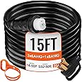 Amazon.com : VEVOR 15 FT 50 Amp Generator Extension Cord NEMA 14-50P to SS2-50R & CS6364, STW 6/ ...
