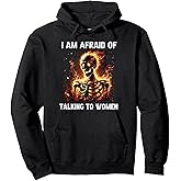 Amazon.com: I Am Afraid Of Talking To Women Funny Cringe Skeleton meme ...