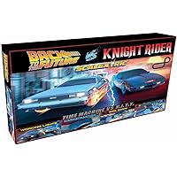 Scalextric Back to The Future's Delorean vs Knight Rider's Kitt 1:32 ...