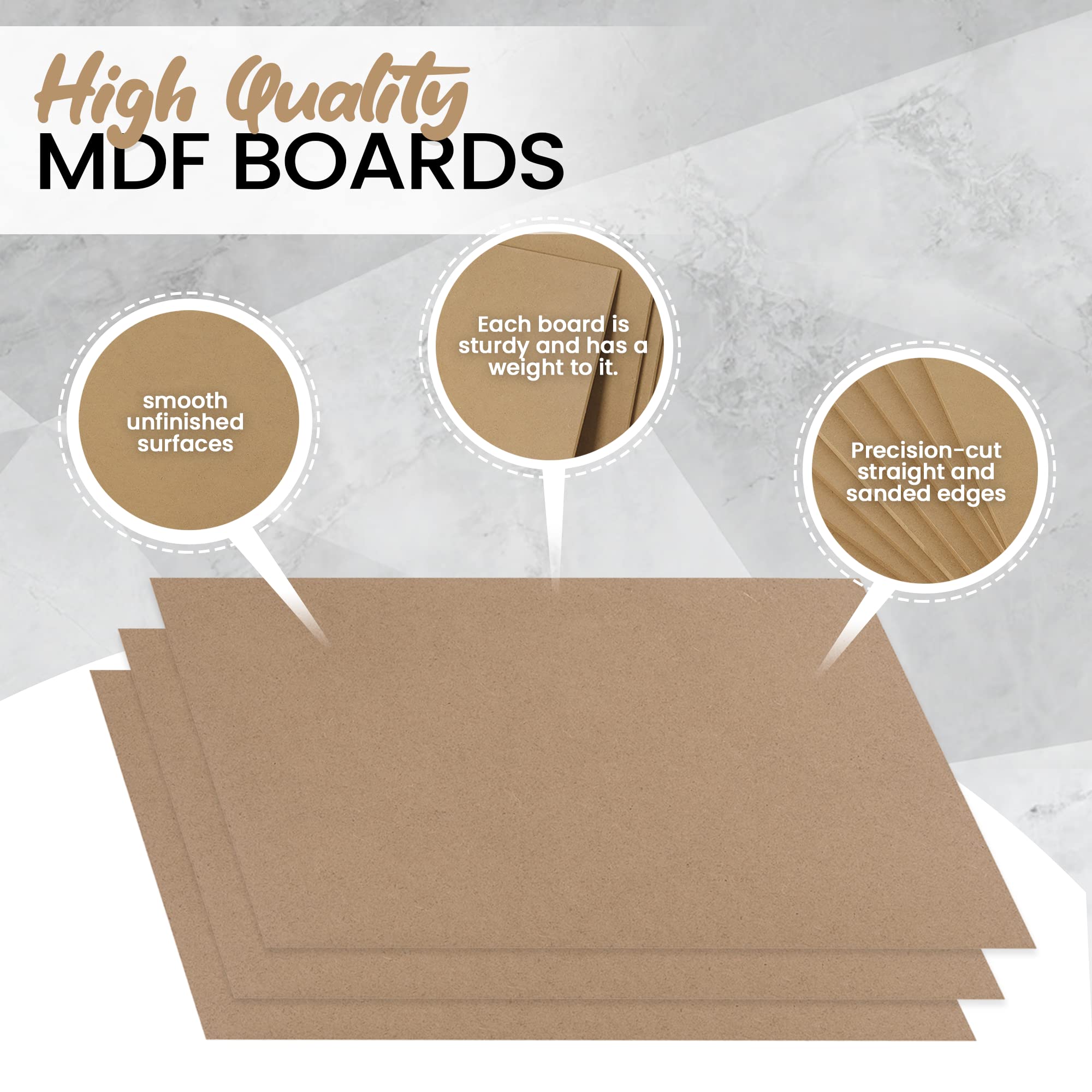 Mua (8-Pack) CalPalmy 8” x 10” MDF Boards - 2mm Thick Boards for ...