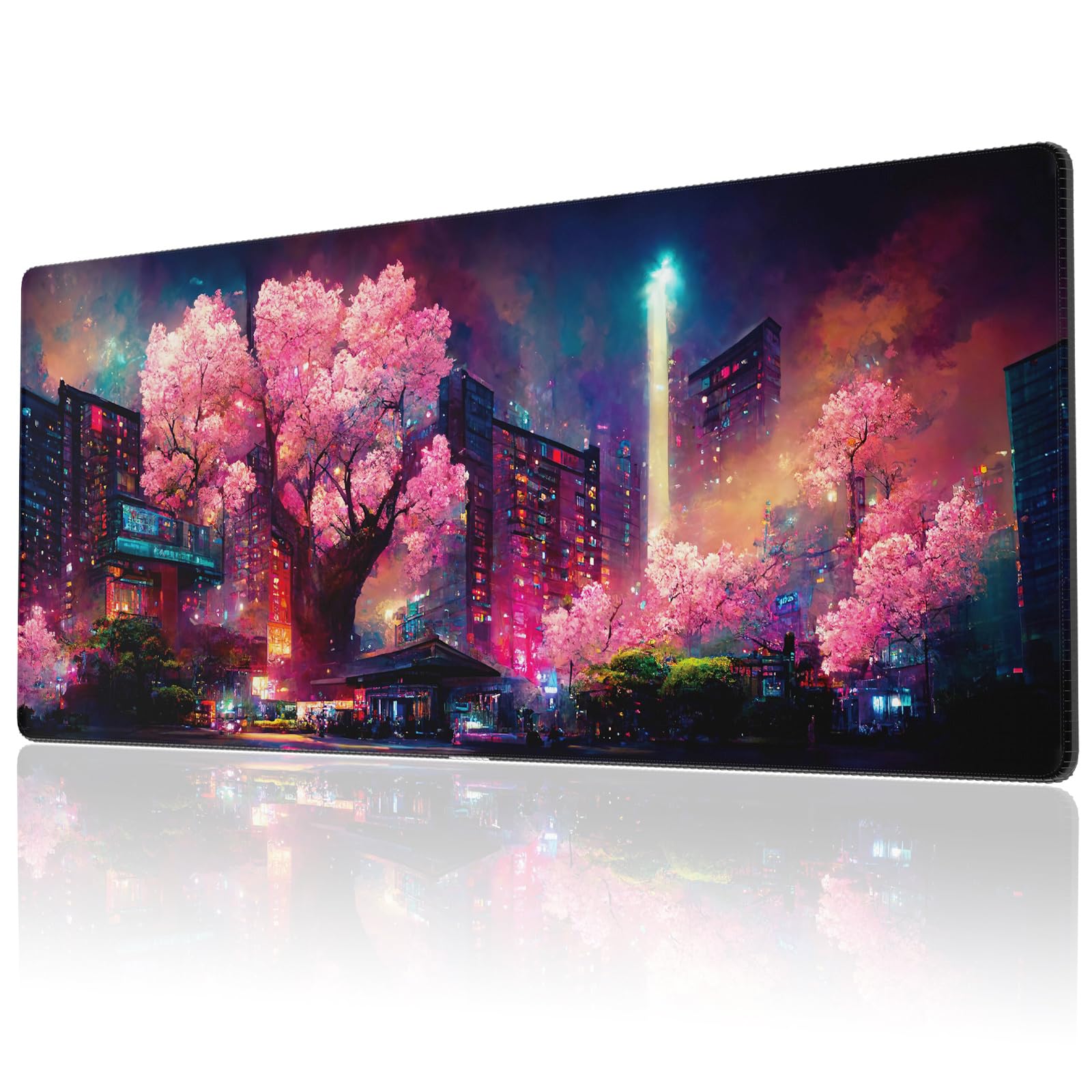 Gaming Mouse Pad Large with Stitched Edges, Japanese Anime Mouse Pad ...