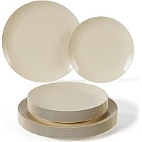 Amazon.com: Trendables 80 Piece Plastic Disposable Plates Set (40 ...