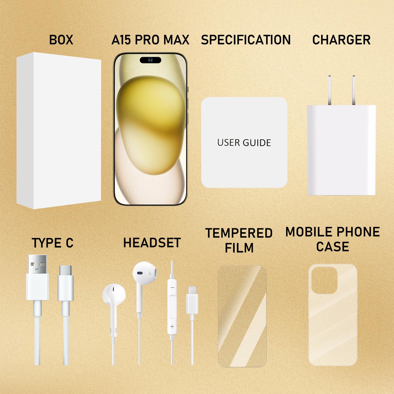 WV LeisureMaster A15 Pro Max Cell Phone,8GB+512GB Ultra Memory Unlocked ...