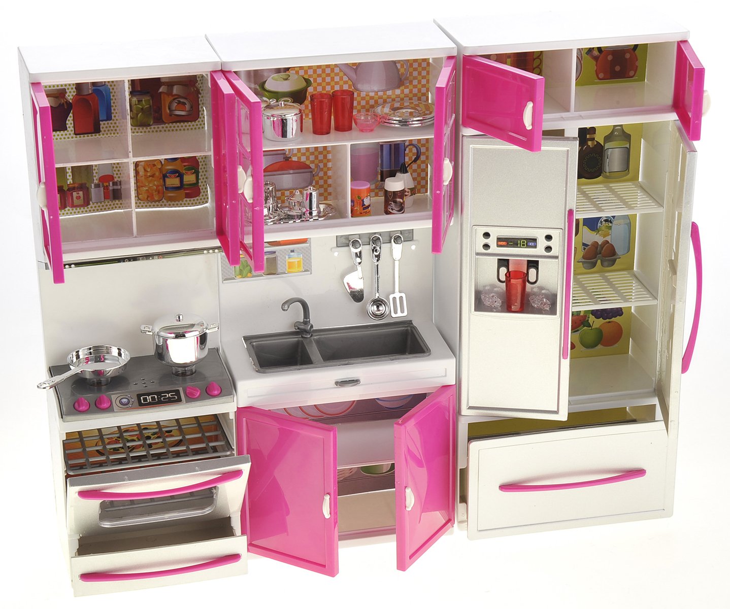 Mua PowerTRC Doll Kitchen Play Set, Mini Modern Toy Kitchen Pretend ...
