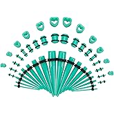 Amazon.com: 48PCS Acrylic, Silicone Ear Stretching Kit: Lightweight ...