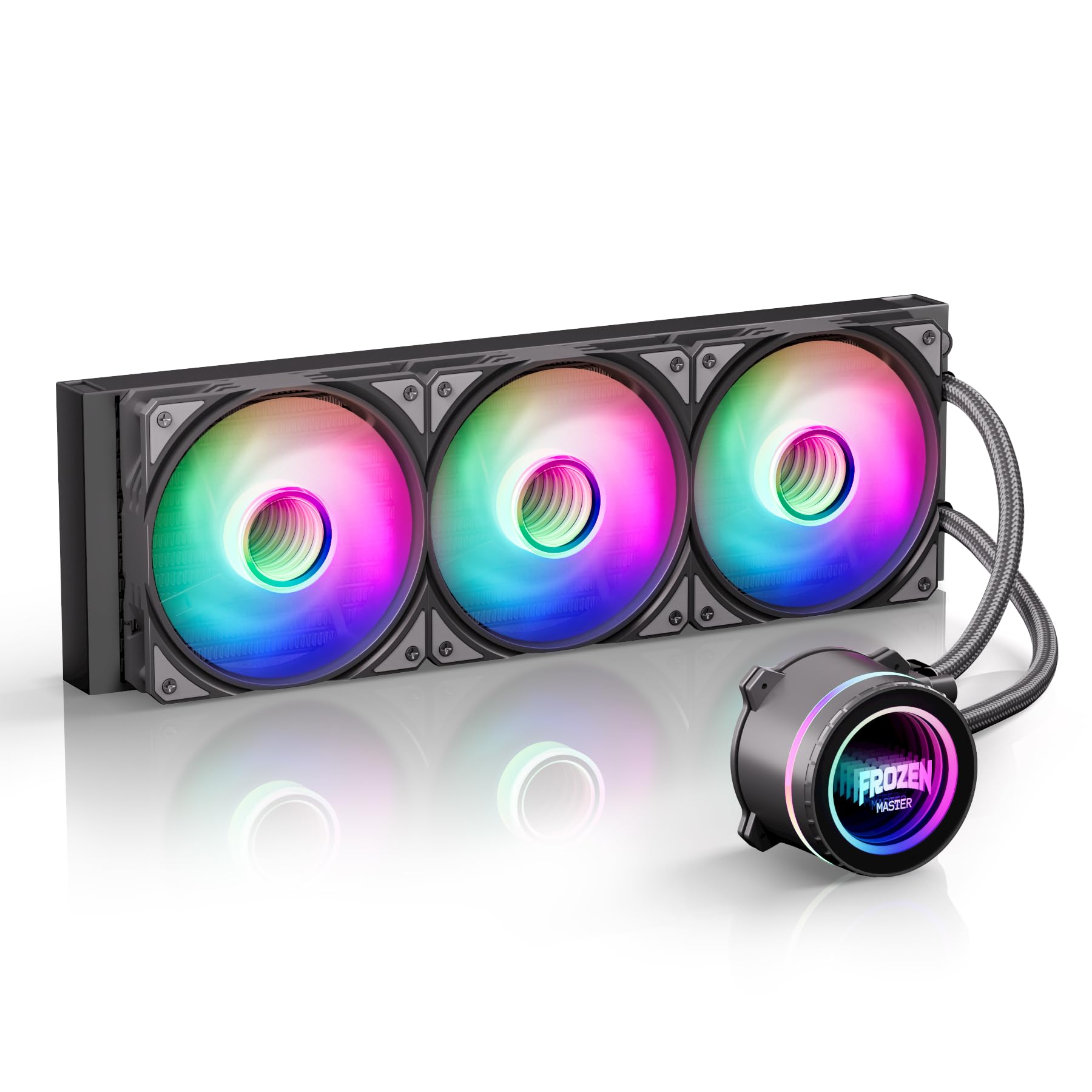 Pixbyto 360 ARGB CPU AIO Water Cooler with 360mm Radiator, RGB & PWM ...