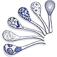 Amazon.com: Selamica Ceramic Asian Soup Spoons Set of 6, Ceramic ...