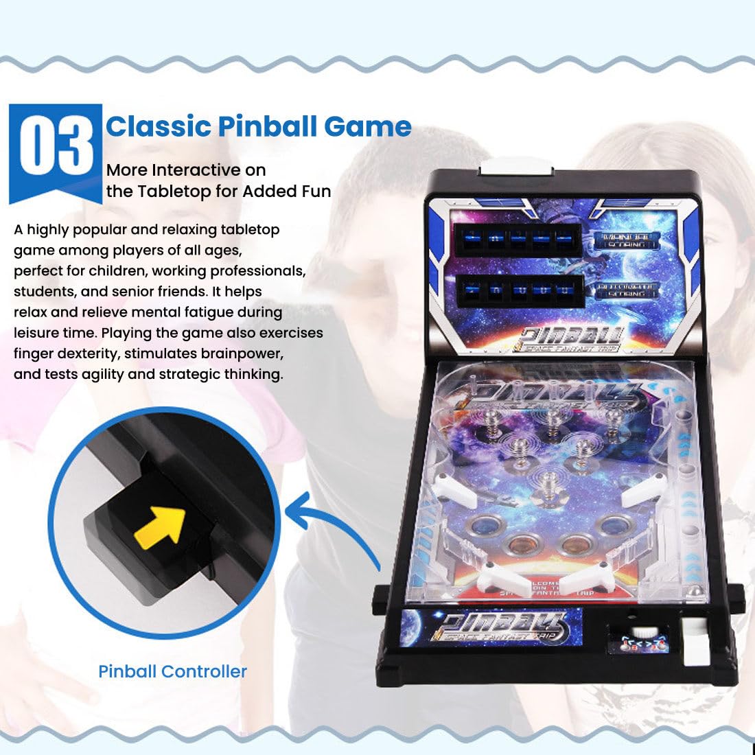 Mua SUNDARE Mini Pinball Machine, Electronic Tabletop Pinball Game ...