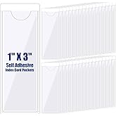 Amazon.com : Origin-Joy 50 PCS Self-Adhesive Index Label Pockets, Clear ...