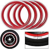 Amazon.com: PORTAWALL 15" Black Red Wall Tires Insert Rims Side Wall 4 pcs. / Rims Sidewall ...