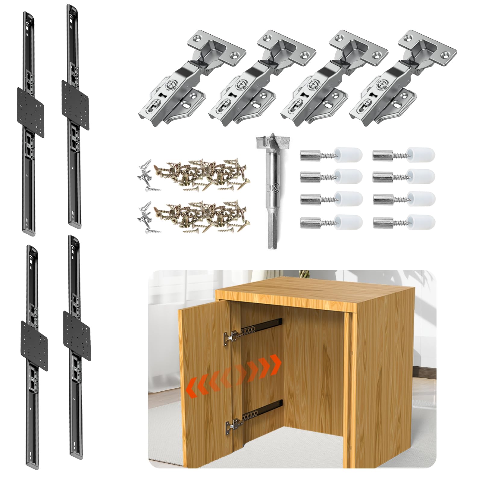 Suemisi Pocket and Pivot Door Slides, Pivot Hinges Hardware, Cabinet ...
