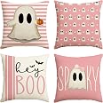 Amazon.com: AVOIN colorlife Halloween Hey Boo Cute Ghost Spooky Pink ...