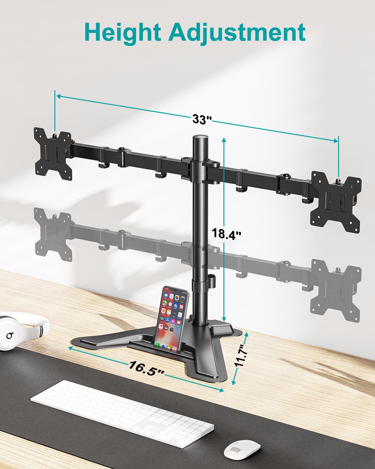 Mua MOUNT PRO Dual Monitor Stand, Free-Standing Full Motion Monitor ...
