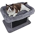 Amazon.com : Esprsct Large Cat Bed with Scratching Post and Combing ...
