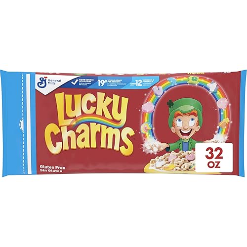 Lucky Charms Gluten Free Cereal with Marshmallows, Kids Breakfast ...