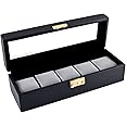 Amazon.com: Caddy Bay Collection Compact Black Watch Case Storage Box ...