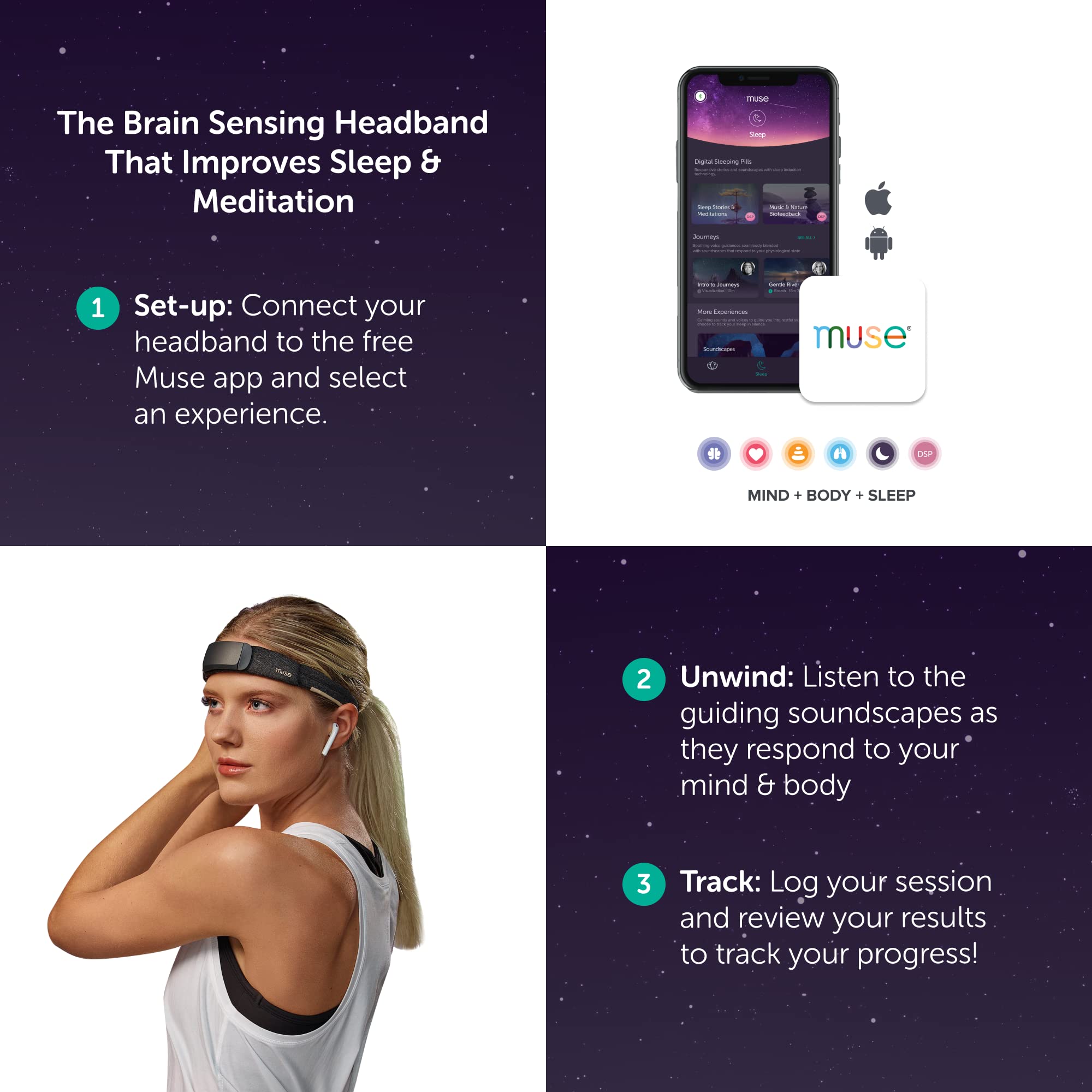 Mua MUSE S: The Brain Sensing Headband - Overnight Sleep Tracker ...