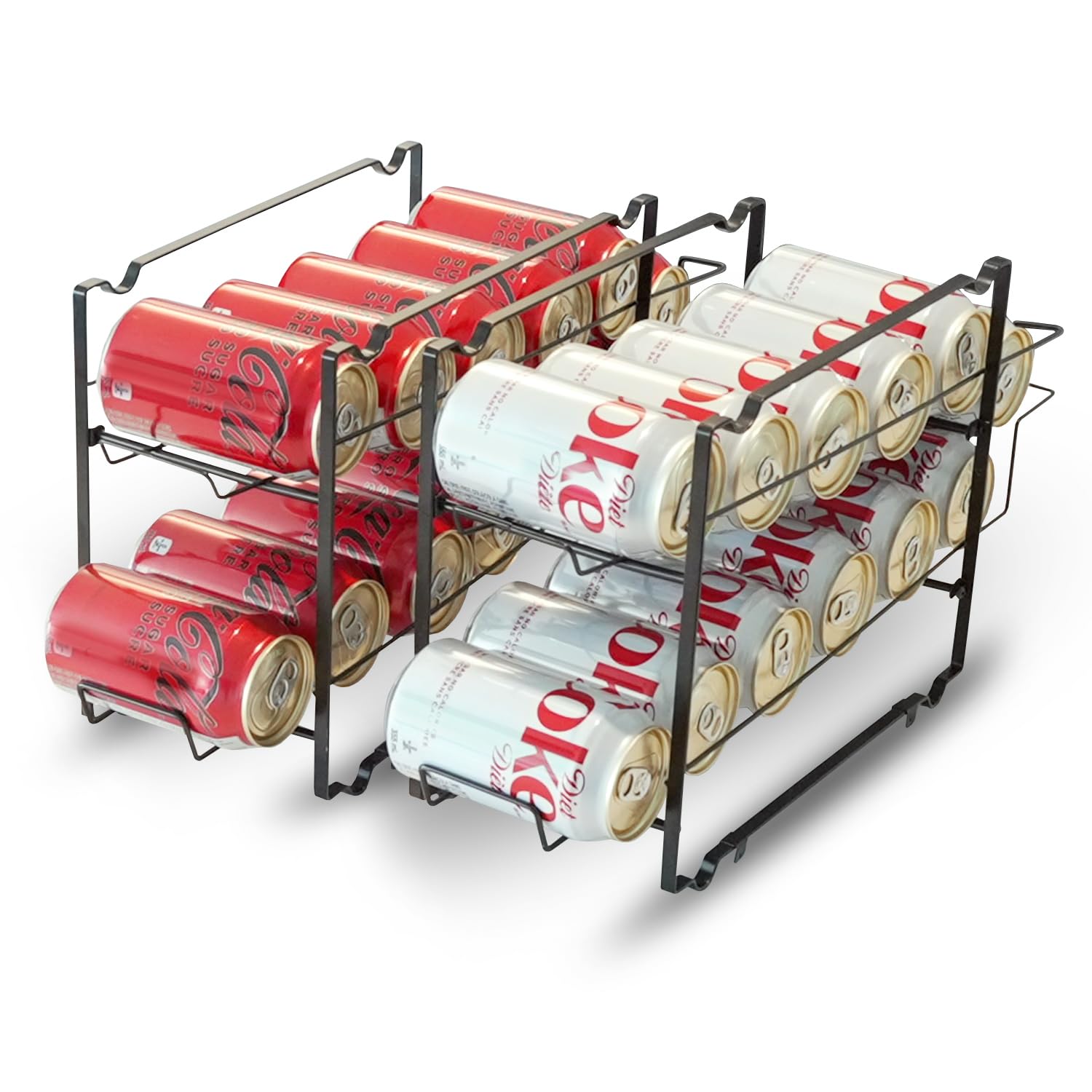 DINEST 2-Pack Stackable Soda Can Organizer - Rust Resistant Rack ...