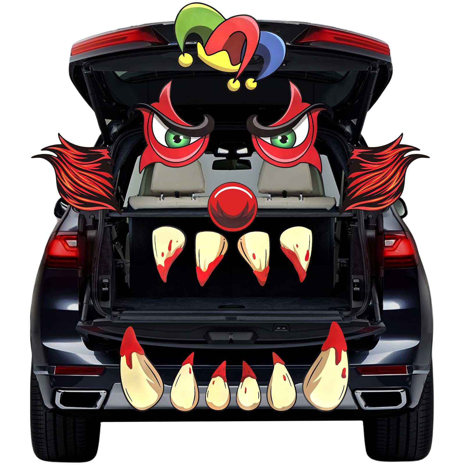 Hlimior Halloween Trunk or Treat Car Decorations Kit, Monster with ...