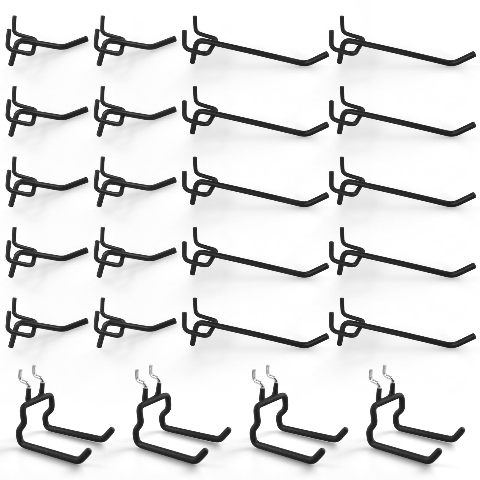 G.CORE 24-Pack Pegboard Hooks, 2" 4" Peg Board Tool Utility Hangers Fit ...