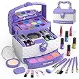 Amazon.com: PERRYHOME Kids Makeup Kit for Girl 35 Pcs Washable Real ...