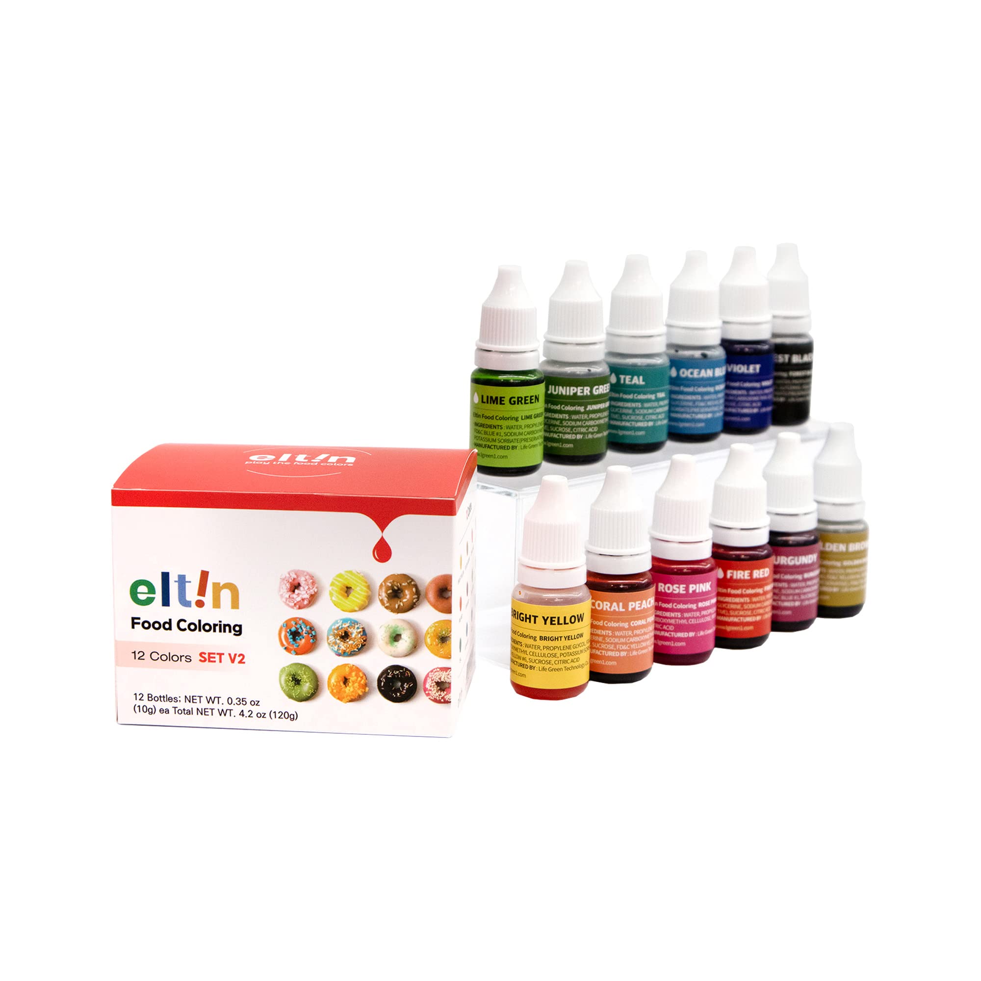 Eltin Food Coloring SET V2 - Gel Food Coloring Liquid For Baking ...