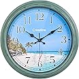 Amazon.com: Beach Coastal Large Outdoor Clock - Waterproof Indoor ...