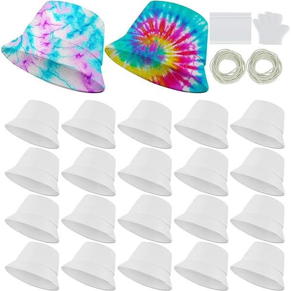 White Bucket Hats 12-Pack Plain – Cotton, DIY Ready For Printing ...