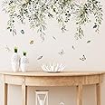 Amazon.com: Runtoo Green Plant Leaves Wall Decals Hanging Vine Flower ...