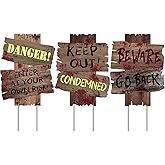 Amazon.com : AYOGU Halloween Decorations Outdoor Beware Yard Signs ...