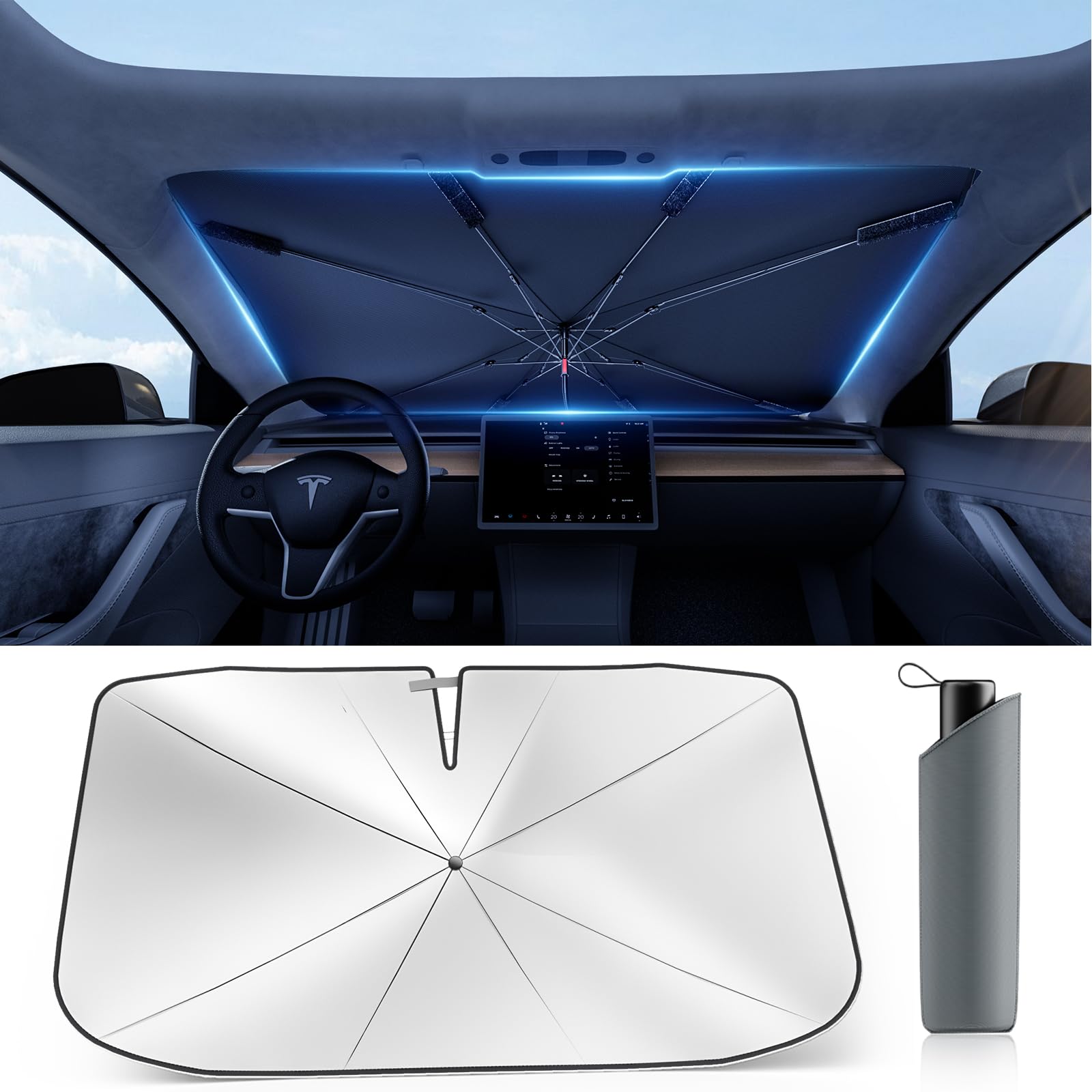 Mua Windshield Sun Shade, 2024 New Verson [UPF50+ Crystal Nano ...