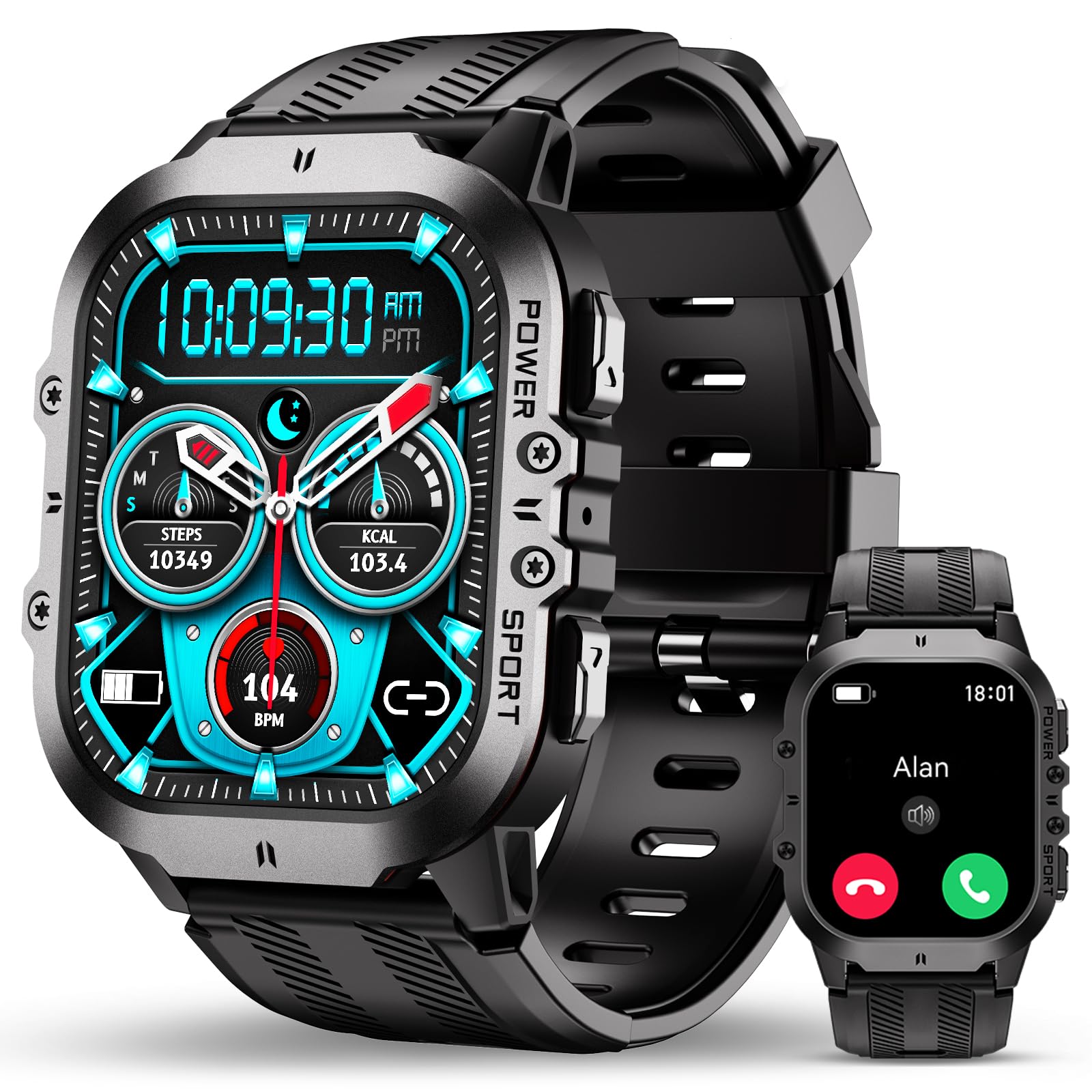 OUKITEL BT20 Military Smart Watch for Men,Fitness Tracker Smart Watches ...