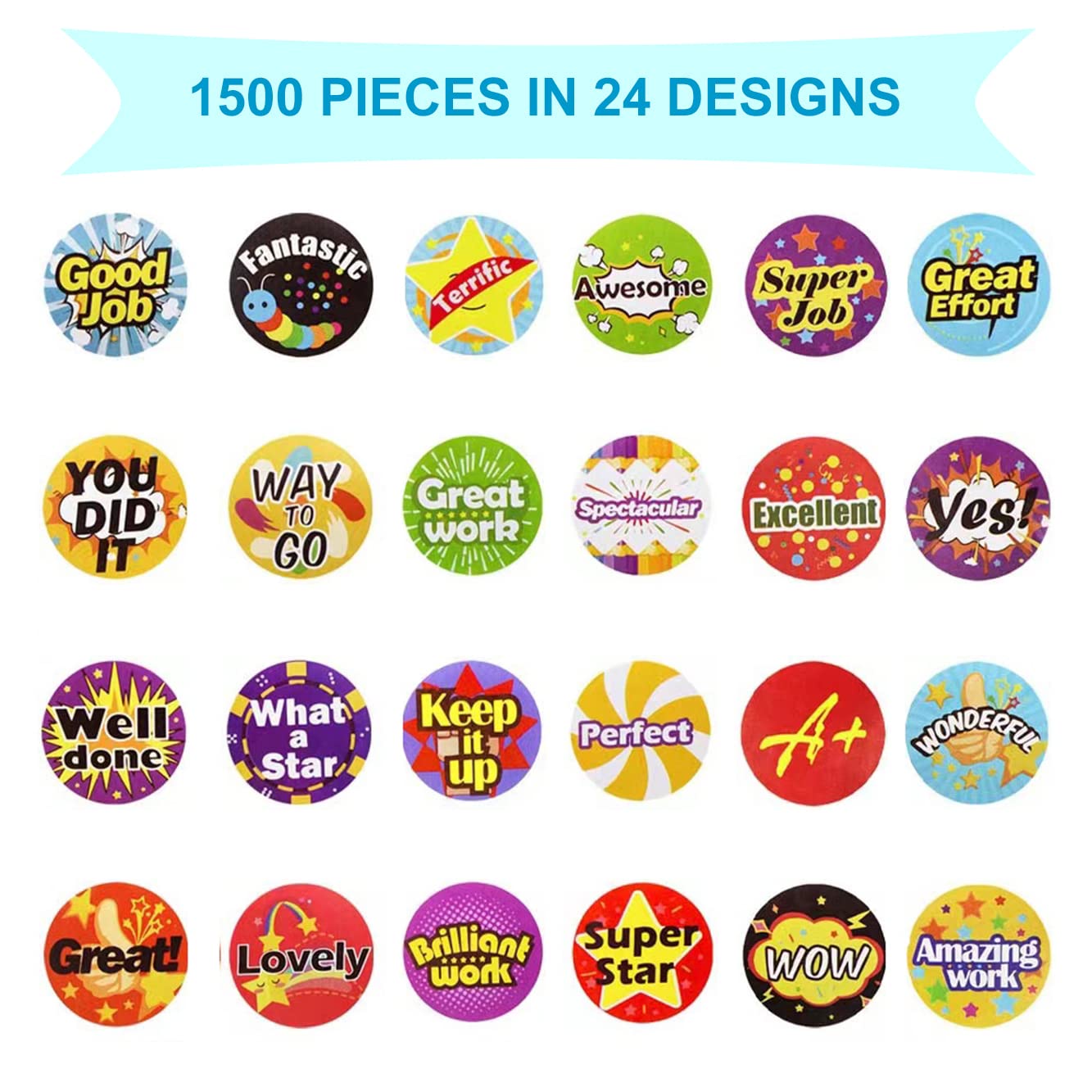 Mua 1500 PCS Reward Stickers for Teachers, Soykay 1 inch Encouragement ...