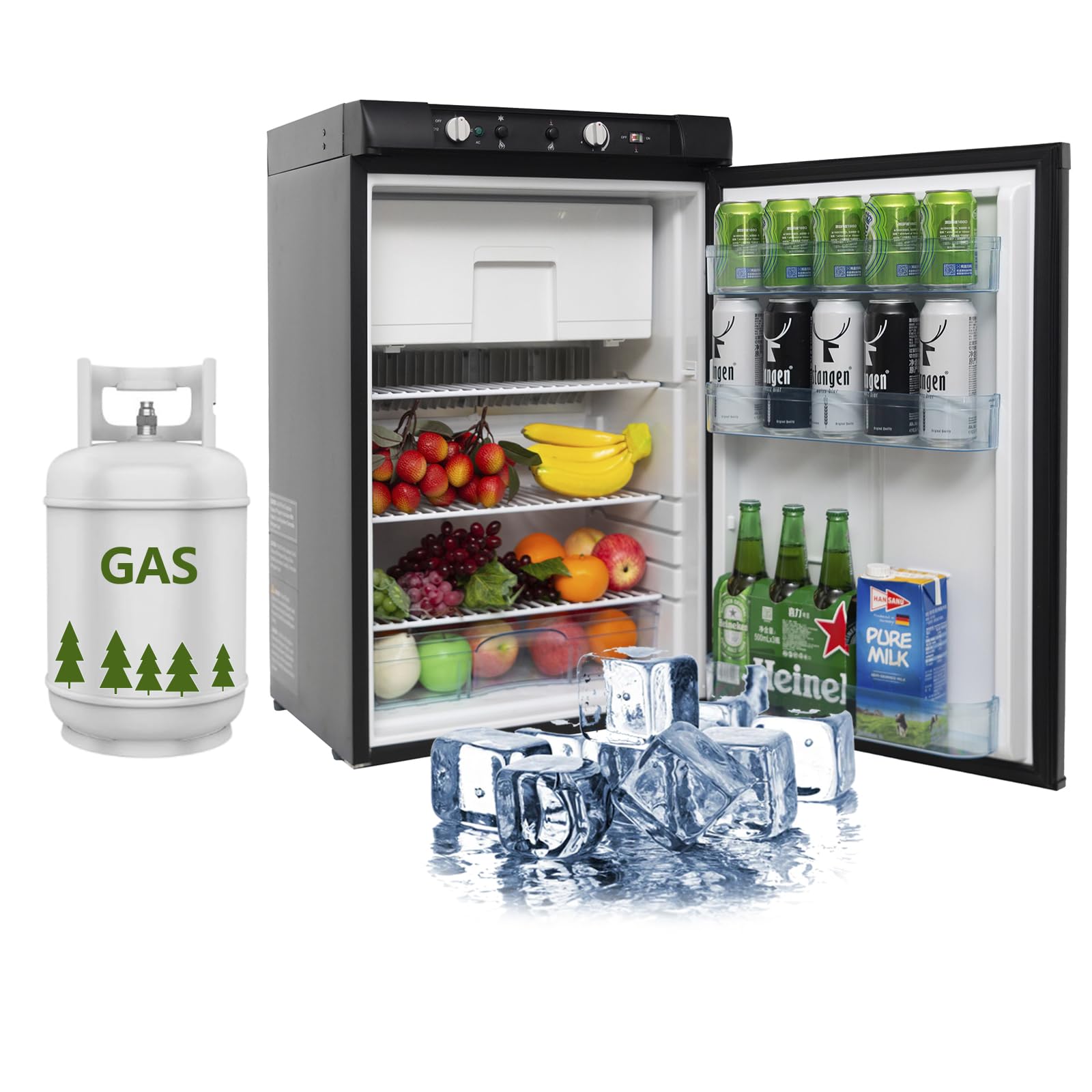 Mua Techomey 3.5 Cu.Ft RV Propane Refrigerator with Freezer, 3 Way RV ...