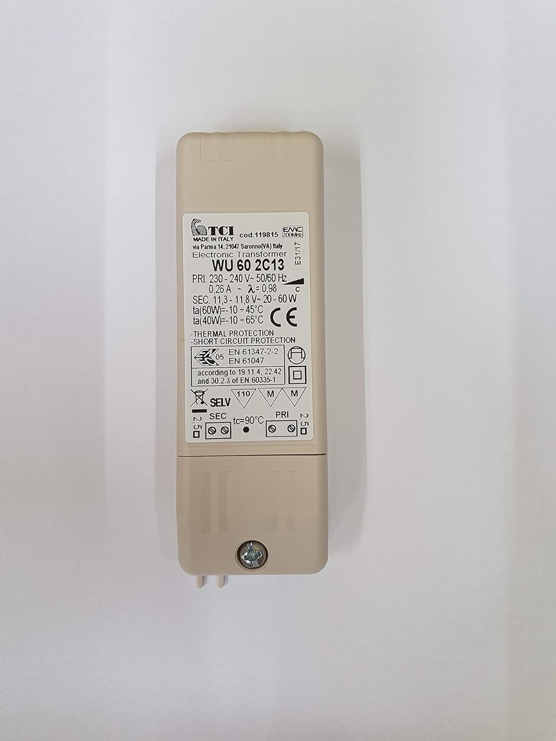 Transformateur électronique TCI WU 60 2C13 12 V halogène: Amazon.fr ...