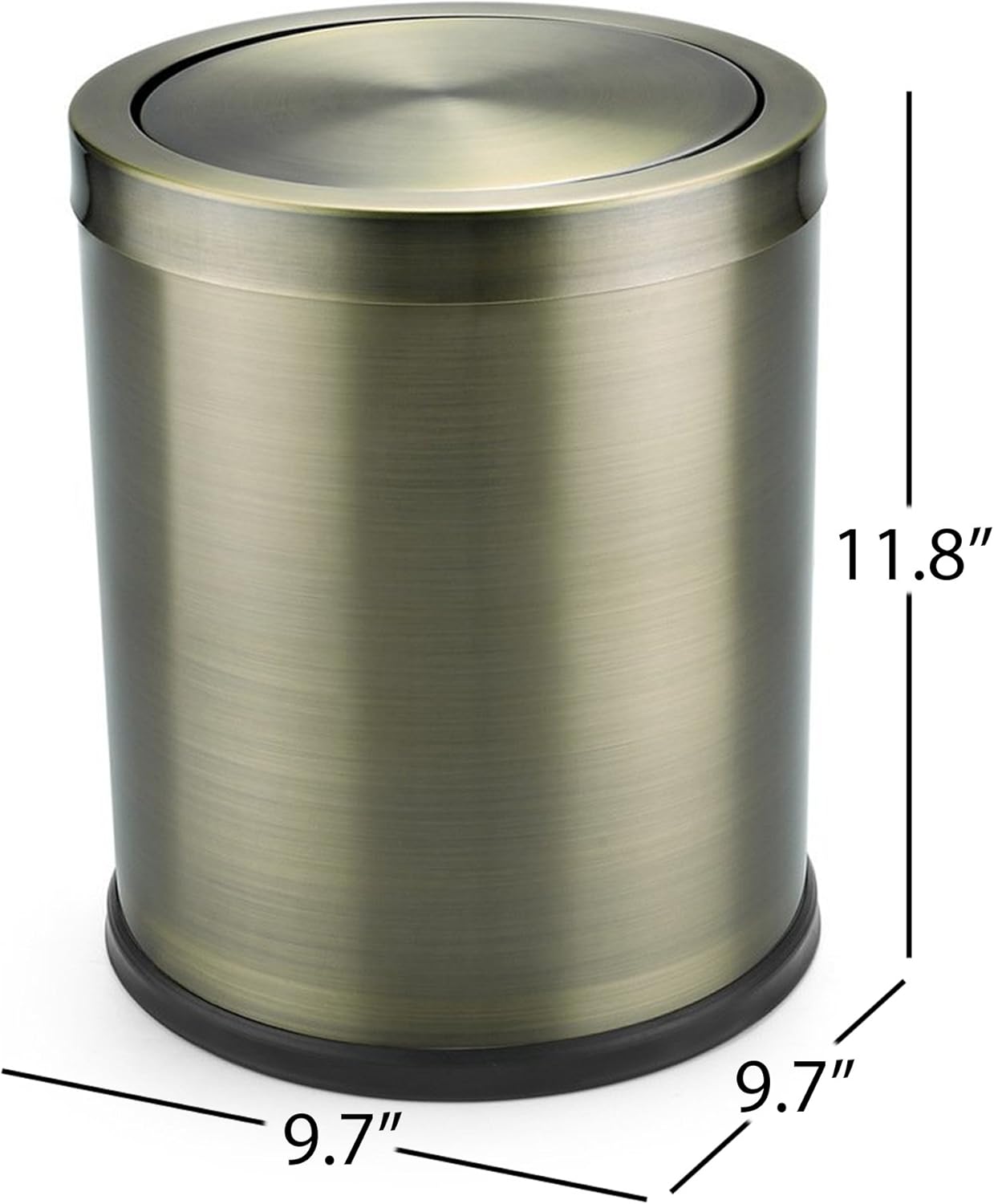 Amazon.com: Bennett Swivel-A-Lid Trash Can, Small Office Stainless ...