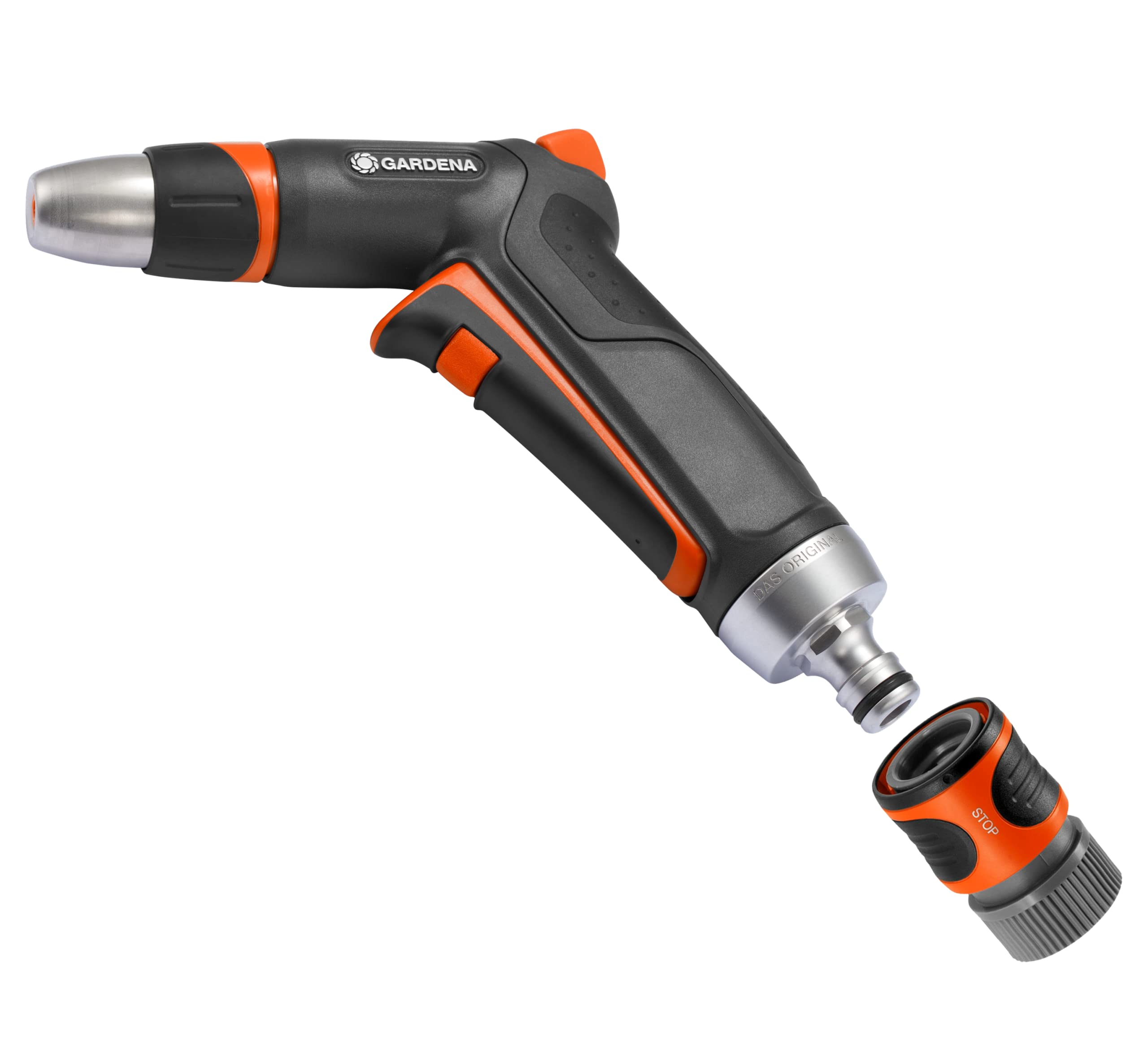 Gardena Metal Nozzle - Frost Proof - (Variable Spray Patterns) + Water ...