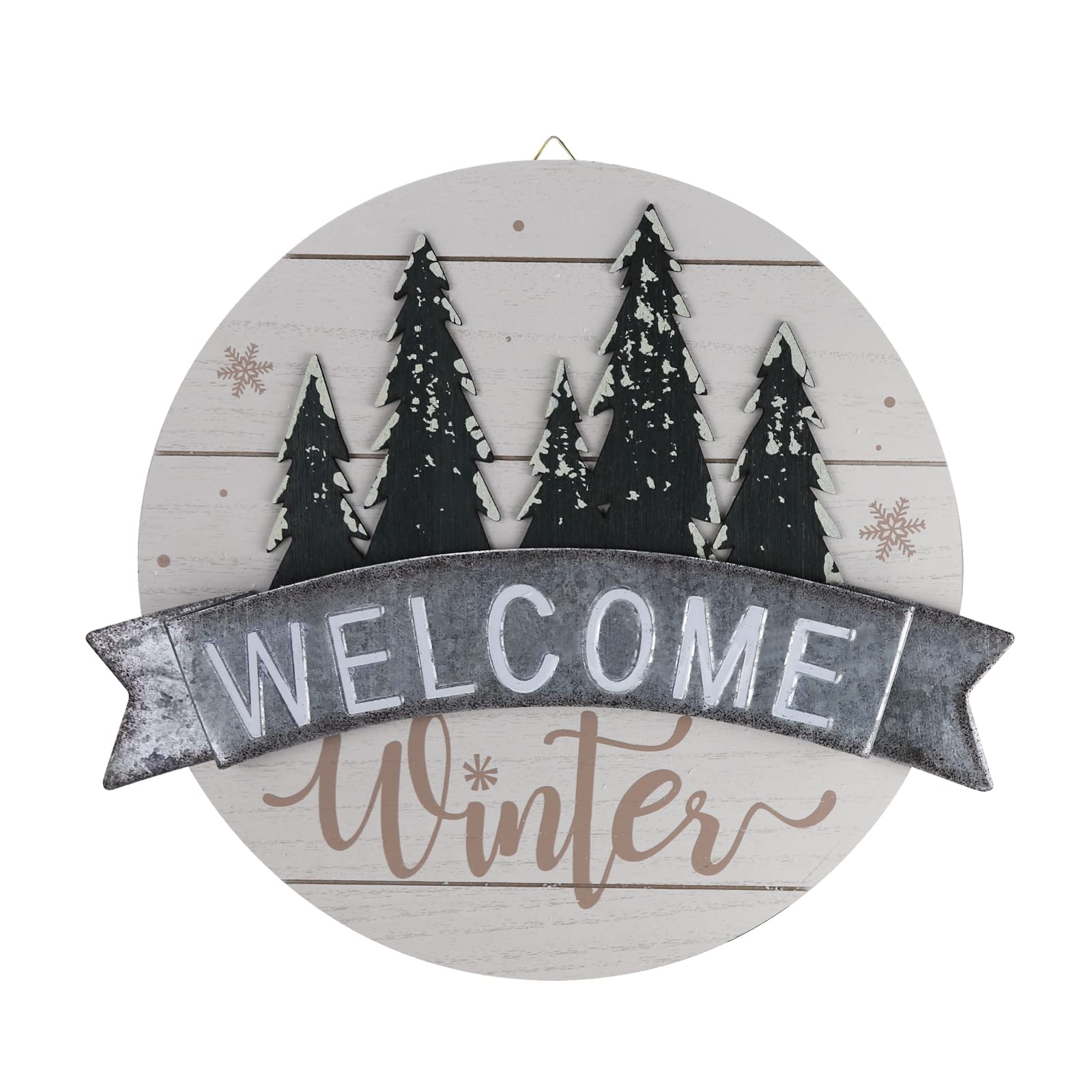 Sfozstra Winter Welcome Sign, "Welcome Winter" Front Door Decorative ...