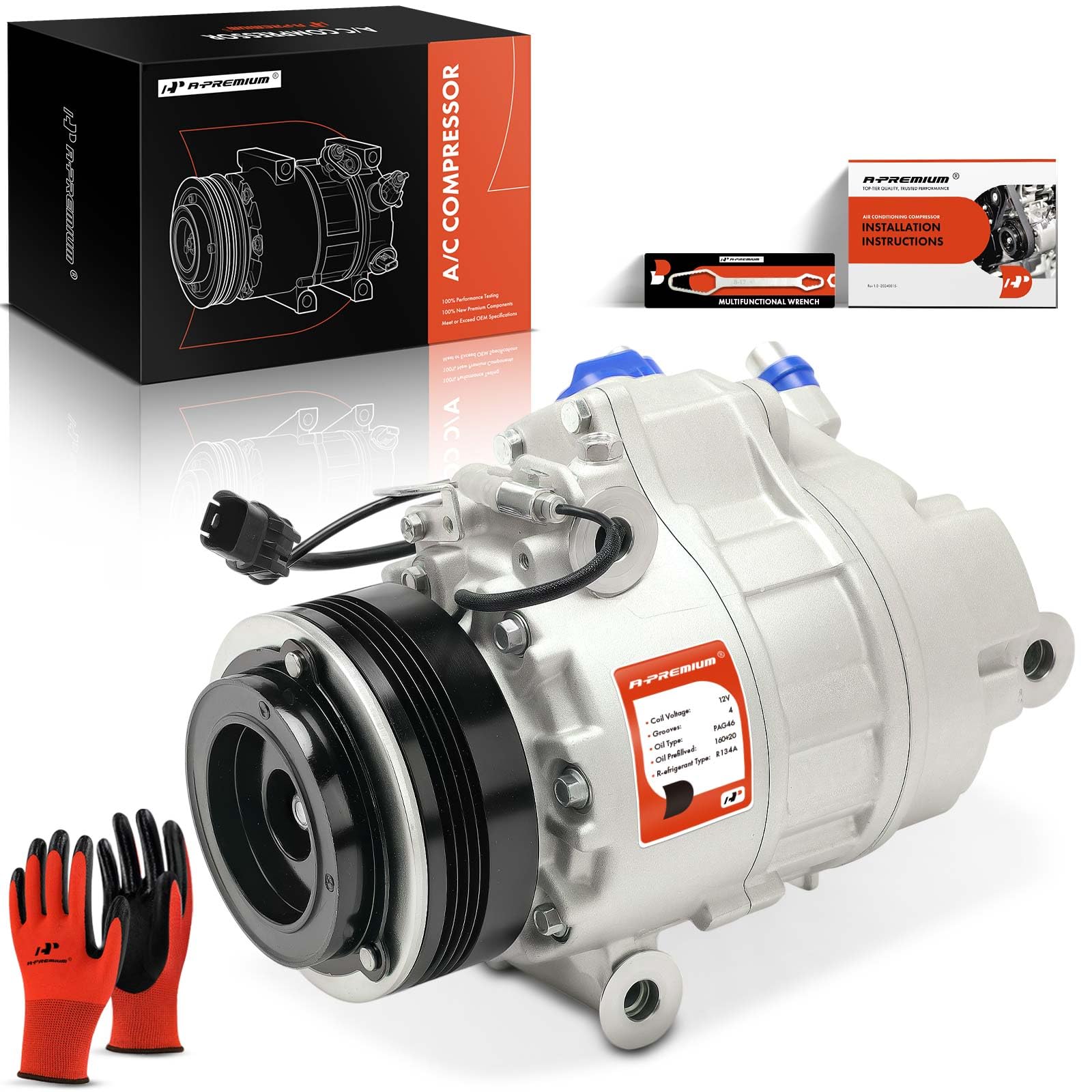 A-Premium Air Conditioner AC Compressor with Clutch Compatible with BMW ...