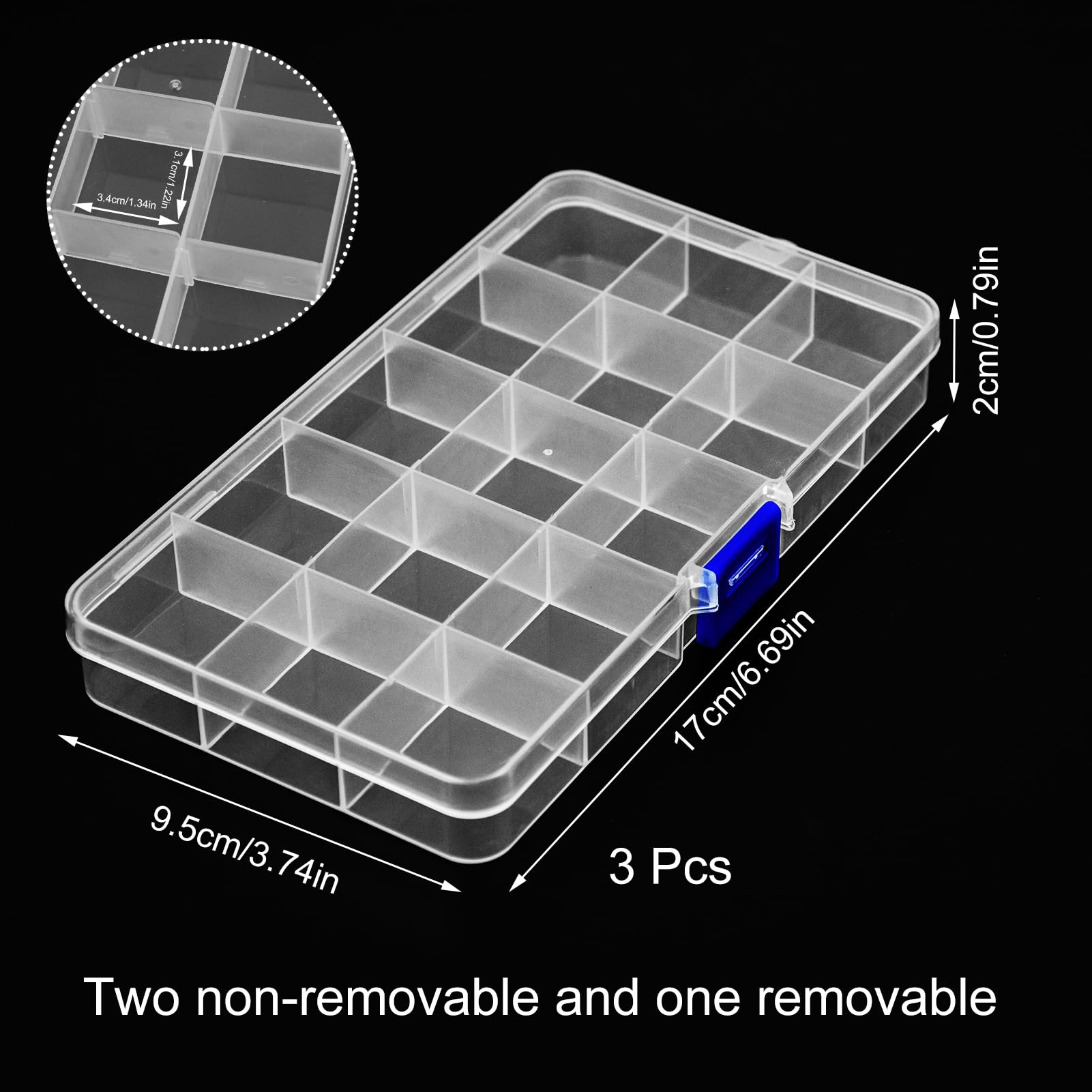 Mua Karjiaja 3 Stück Plastik Sortierbox, Einstellbar Fächer ...