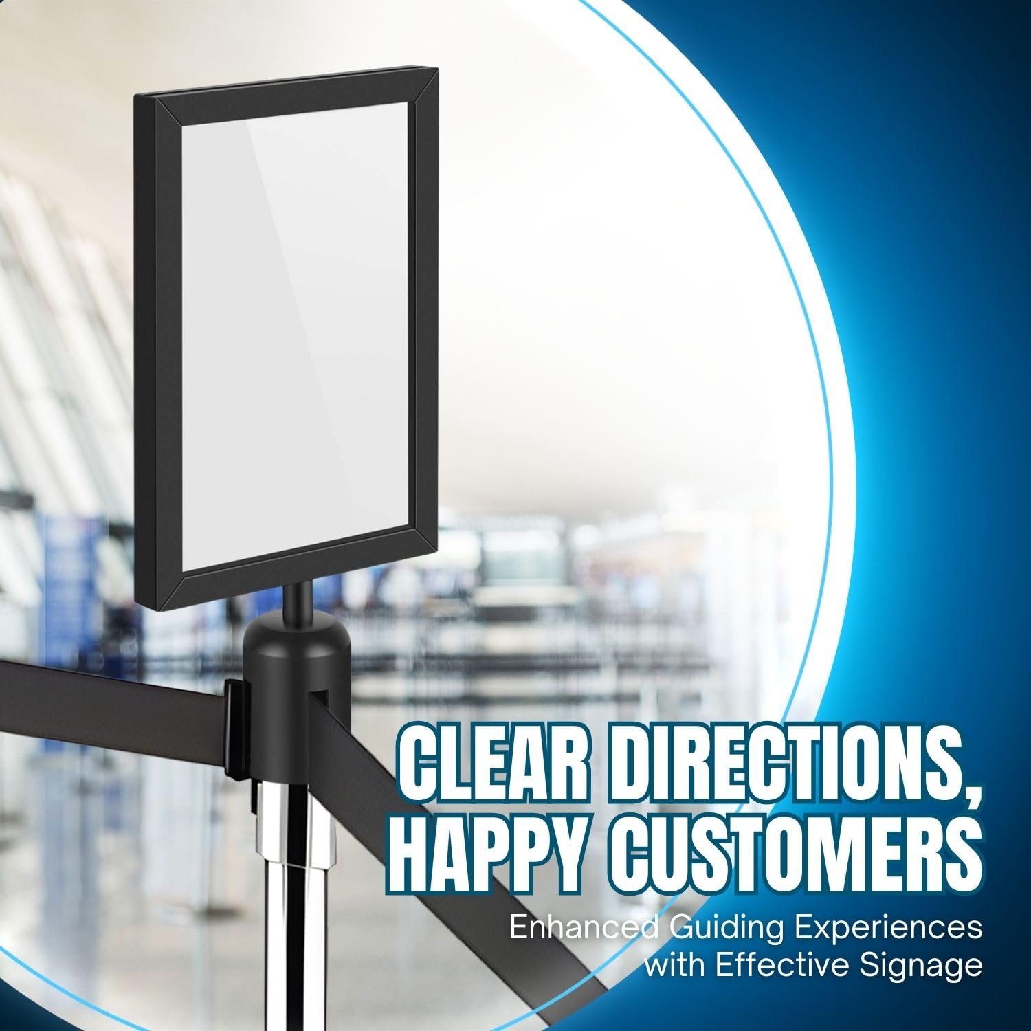 Mua Flexzion 2x Stanchion Sign Holder Retractable Stanchions Topper 2. ...