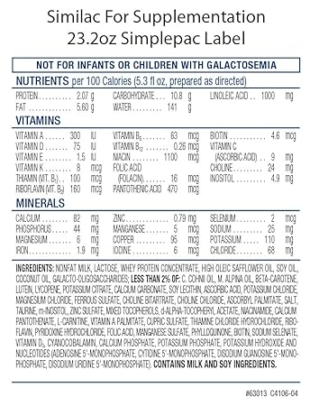 Similac Formula Nutrition Information | Besto Blog
