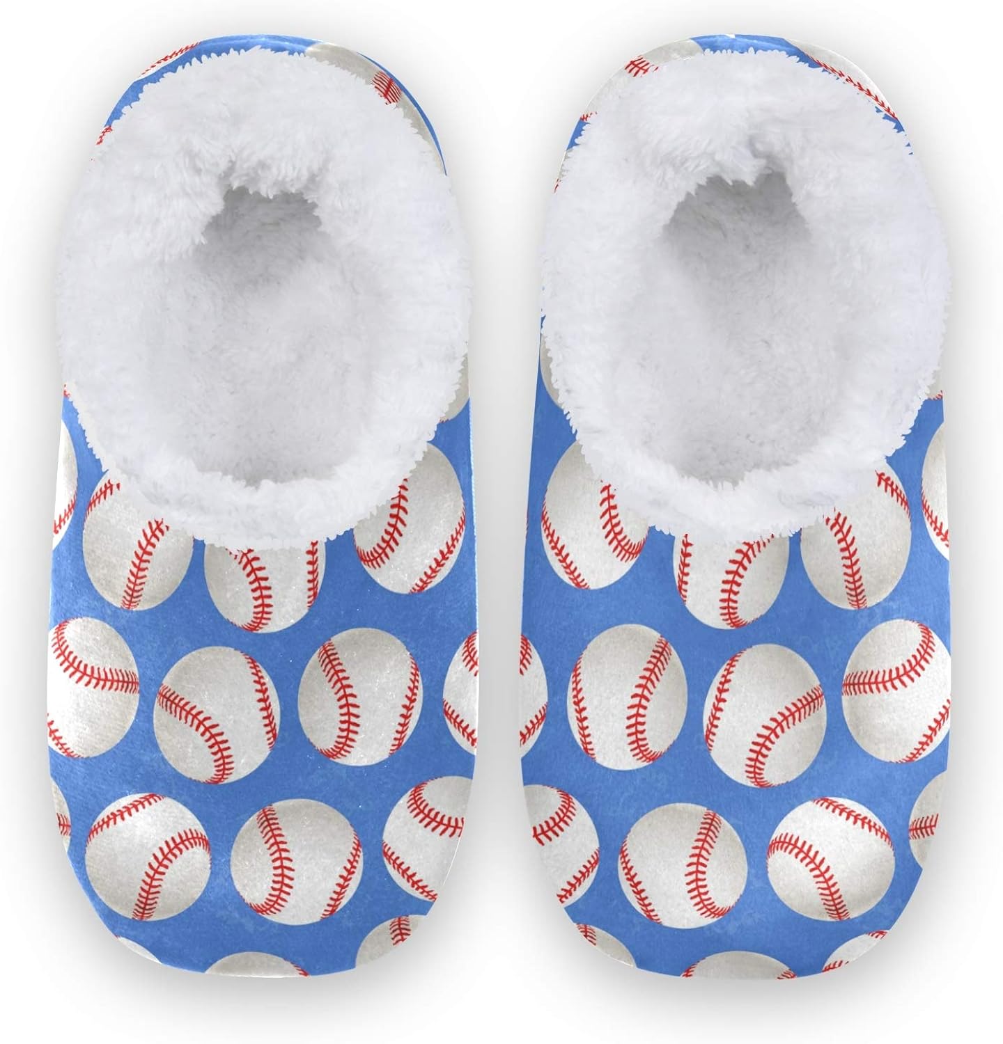 linomo Baseball Sport Ball Slippers for Women, Womens House Slippers ...