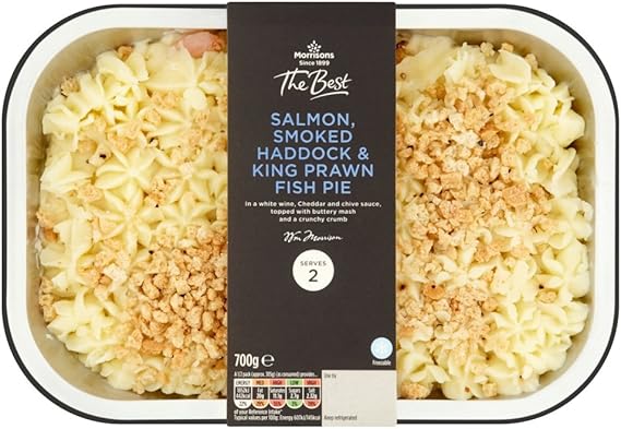 Morrisons Smoked Haddock and King Prawn Fish Pie, 700g: Amazon.co.uk ...