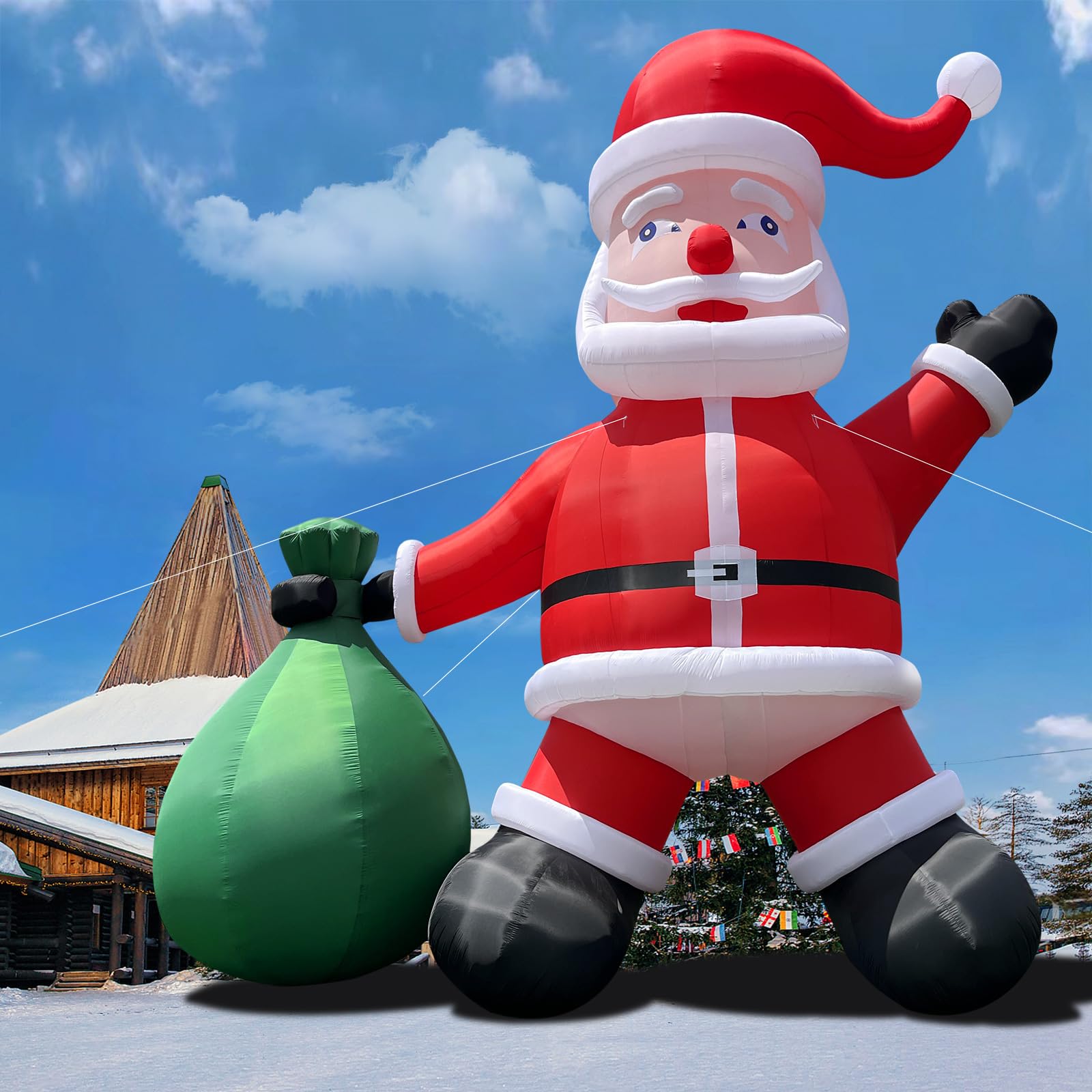 Giant Santa Inflatable 26FT Santa Claus for Christmas Outdoor ...