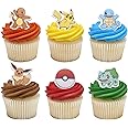 Amazon.com: DecoPac Pokémon Rings, Cupcake Decorations With Pikachu ...