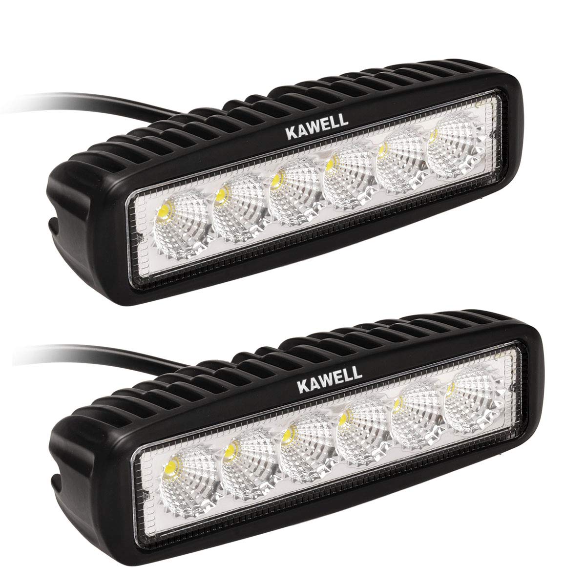 Kawell 2 Pack 18W LED Flood Work Light Off Road Led Light Bar Fog ...