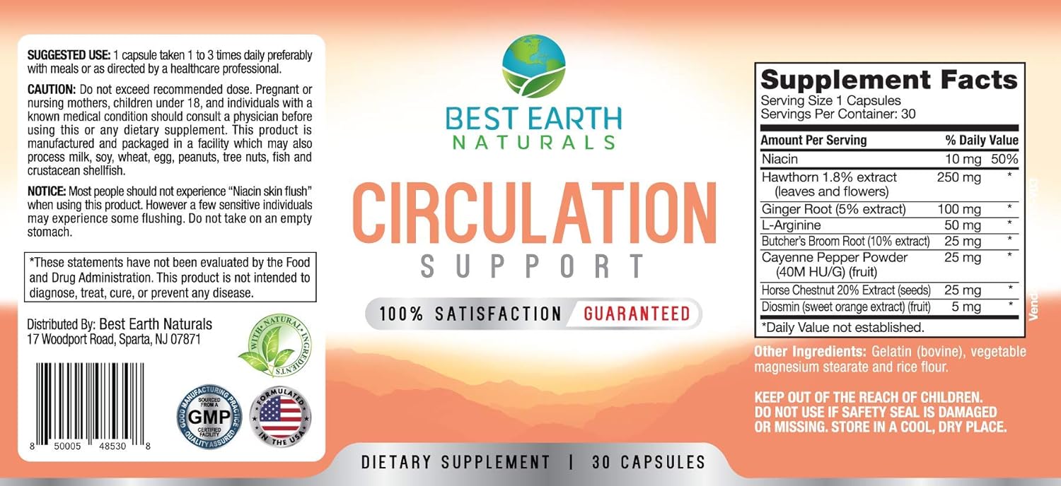 Circulation Support Supplement to Support Healthy Blood Flow, Healthy ...